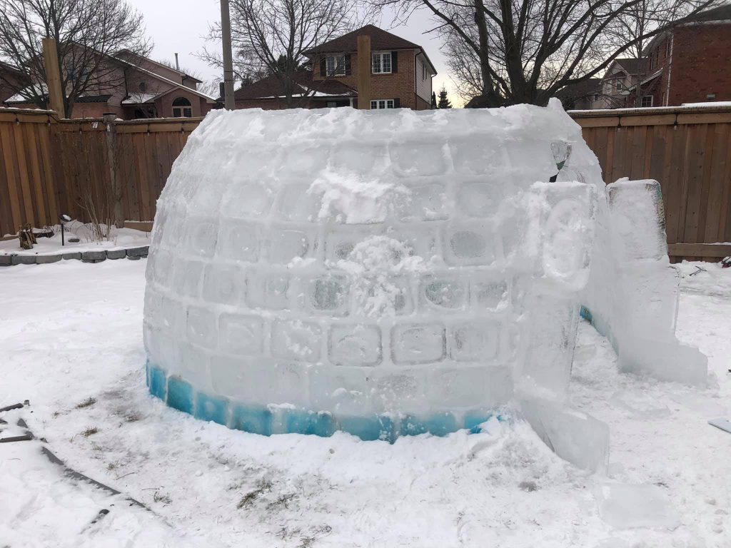 Hamilton family builds huge backyard igloo | INthehammer